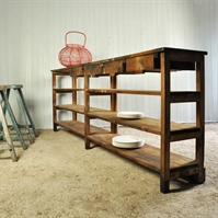 Large Industrial Reclaimed Shelving - Vintage Factory Furniture ...