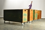 Vintage Wooden Boxes on Wheels - Original House
