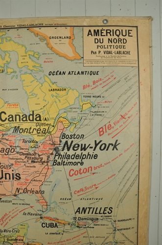 Vintage 1940's French University Maps / AMERIQUE DU NORD - Vintage ...