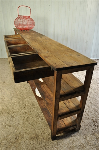Large Industrial Reclaimed Shelving - Vintage Factory Furniture ...