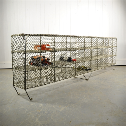 Very Long Old Shoe Locker - Vintage Furniture - Original House