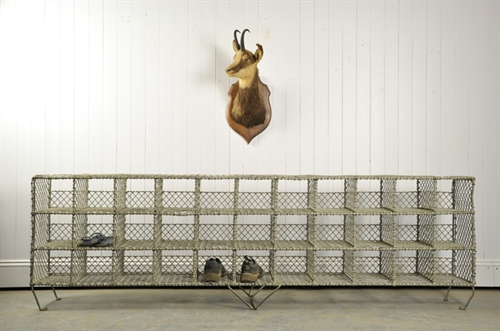 Very Long Old Shoe Locker - Vintage Furniture - Original House