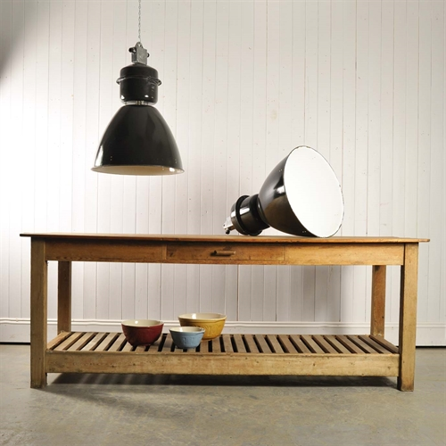 Simple Pine Factory Table - Vintage Industrial Furniture - Original House