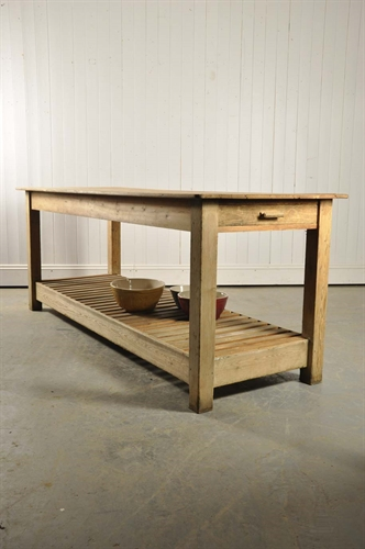 Simple Pine Factory Table - Vintage Industrial Furniture - Original House