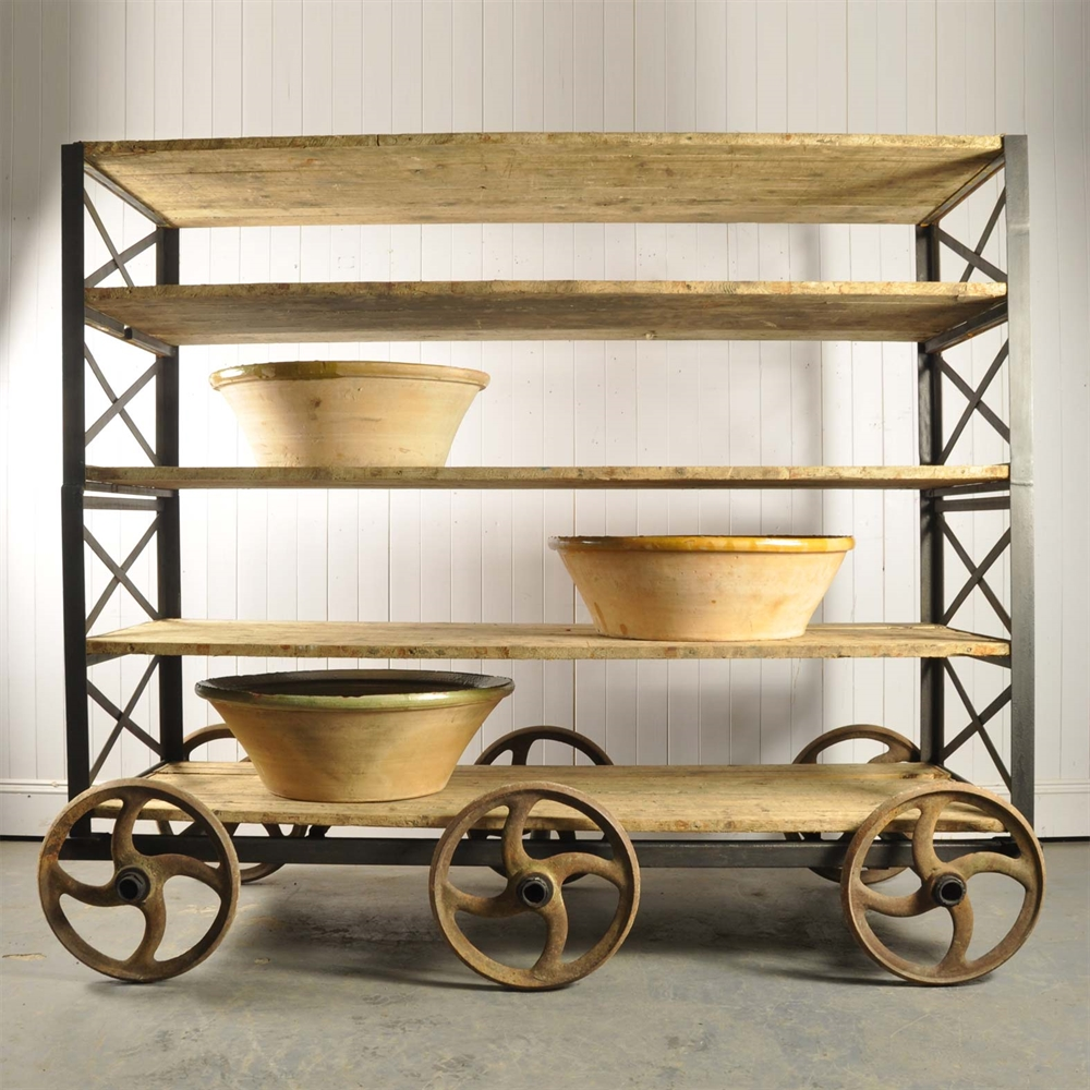 Large Industrial Shelving / Trolley - Factory Furniture - Original House