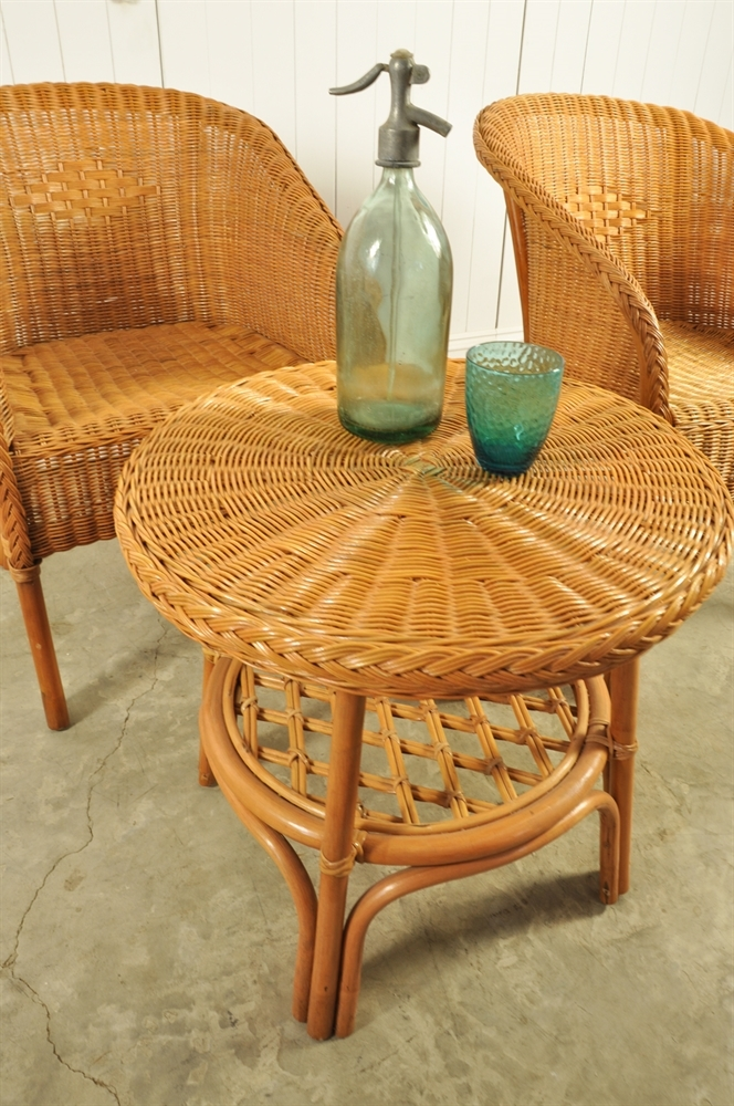 Vintage Rattan Table and Chairs Set - Original House – Decorative ...