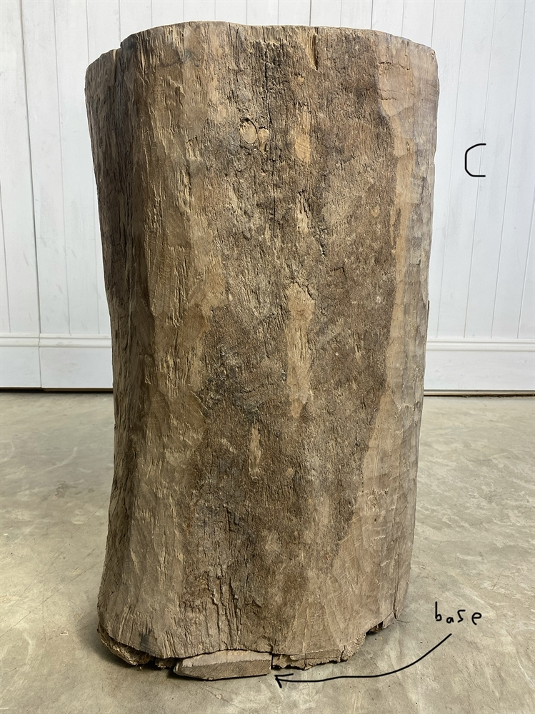 Antique Hollowed Out Tree Trunk Grain Bins - We love these as umbrella ...