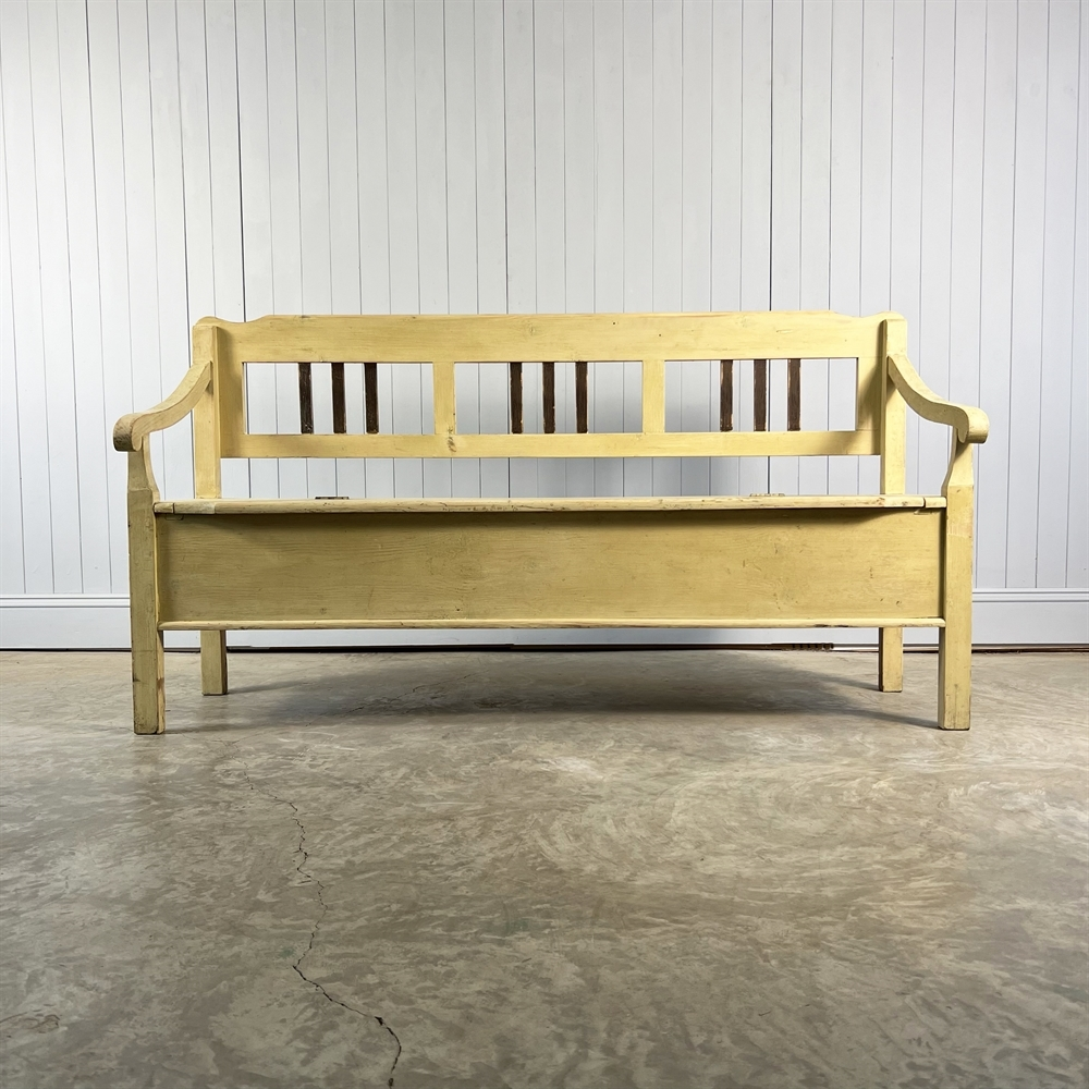 Antique Romanian Box Bench