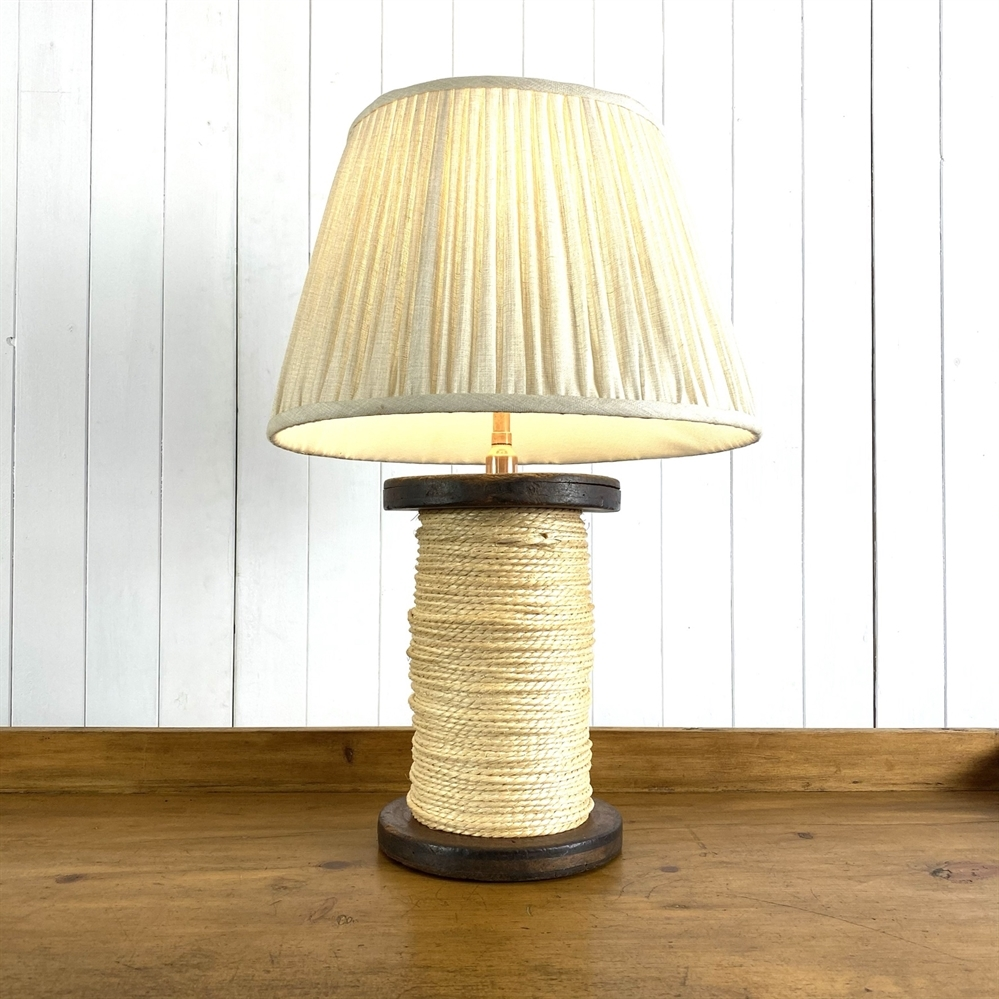 Re purposed Bobbin Lamp, decorative antiques and vintage lighting
