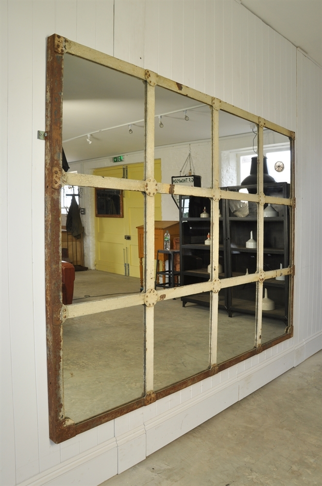 Reclaimed Factory Window Mirror - Visit our showroom of Vintage ...