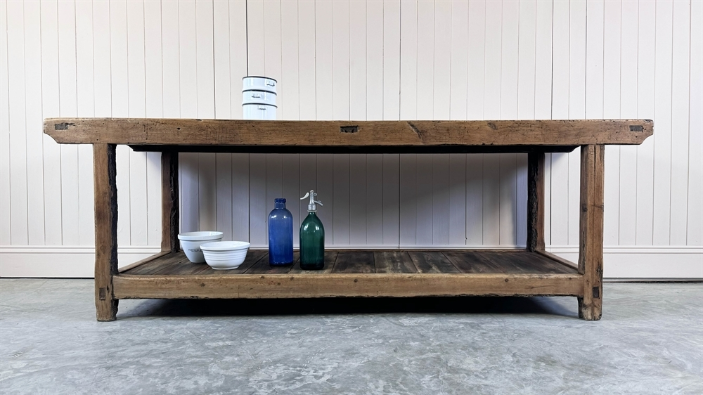 19th Century Bakery Table made from stunning oak