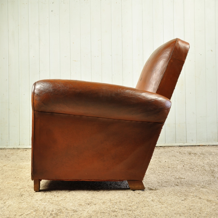 Vintage Leather Chair - Antique Leather Club Chair - Original House