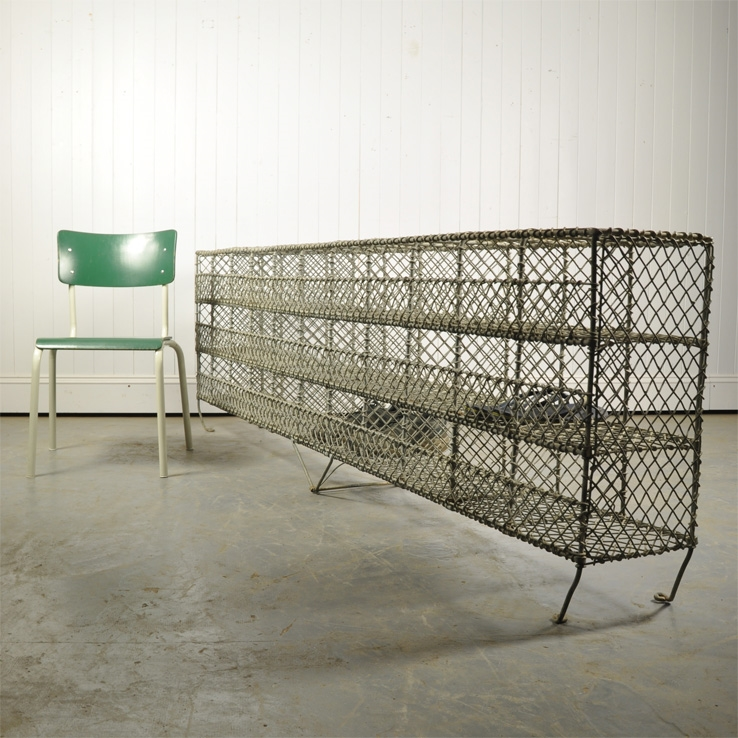 Very Long Old Shoe Locker - Vintage Furniture - Original House