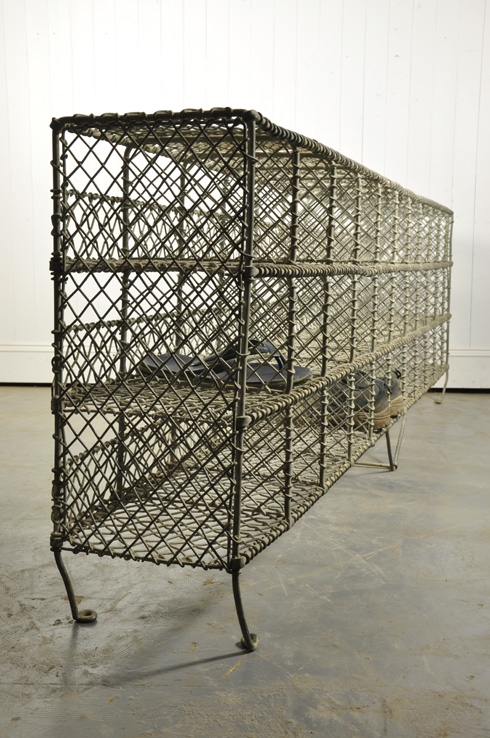 Very Long Old Shoe Locker - Vintage Furniture - Original House