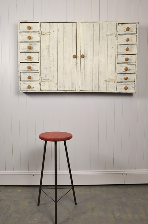 Skinny Wall Mounted Cupboard - Vintage Cupboard - Original House